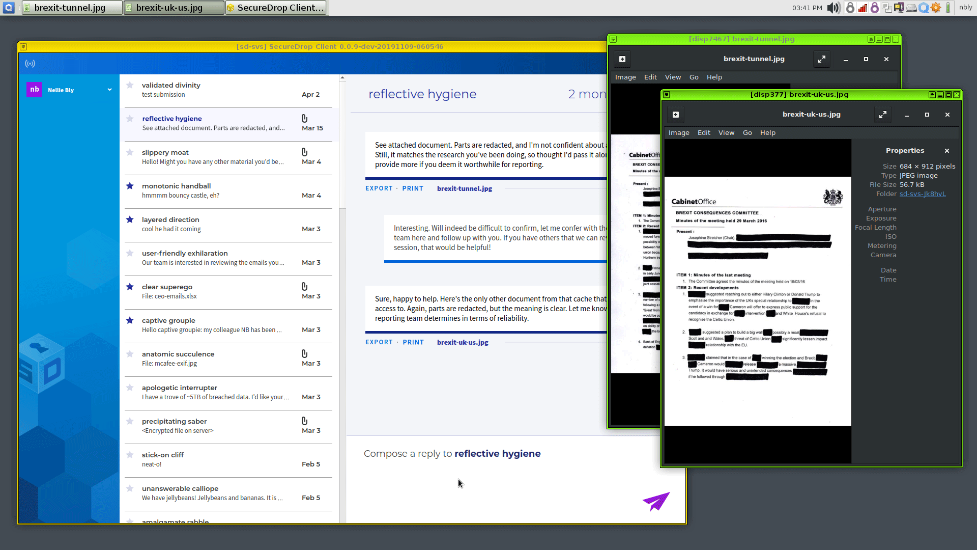 SecureDrop Workstation | nina eleanor alter